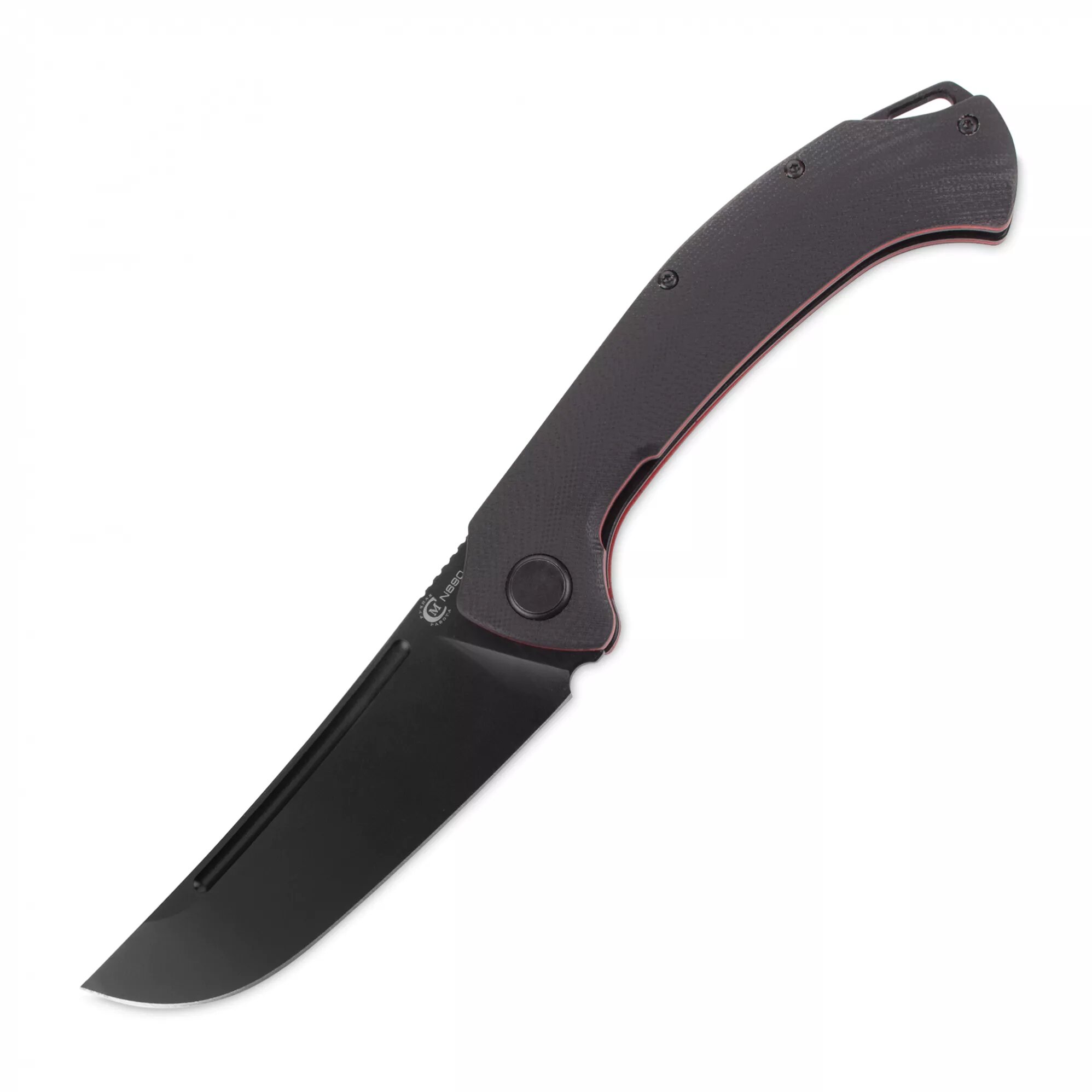 Нож складной семина "Узбекский", 10см, сталь N690, рукоять G10, кожаные ножны