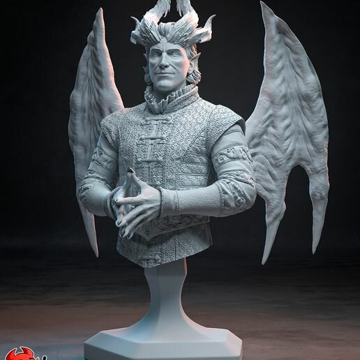Сборная модель Bust of Raphael (Baldurs Gate 3), бюст, 112мм для покраски
