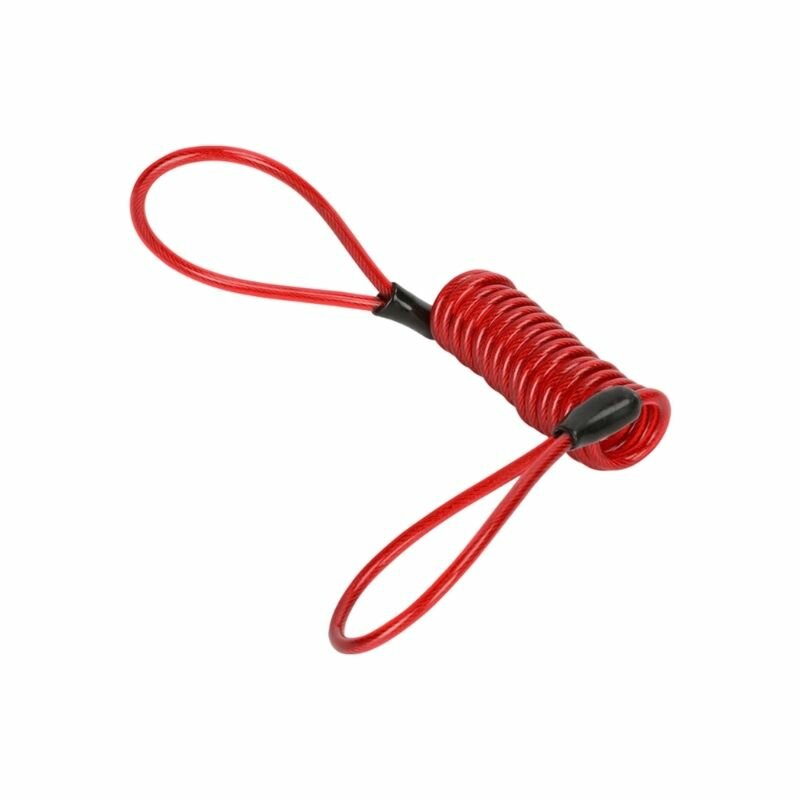 (1 шт.) Замок для велосипедного дискового тормоза с тросиком, красный тросик