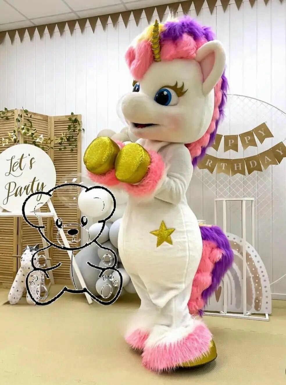 Карнавальный костюм, Ростовая кукла, mascot costume, Единорог