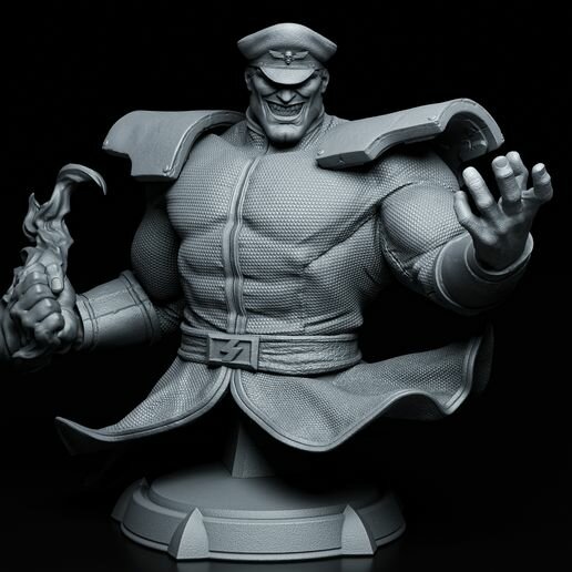Сборная модель M. Bison (Street Fighter), бюст, 173мм для покраски
