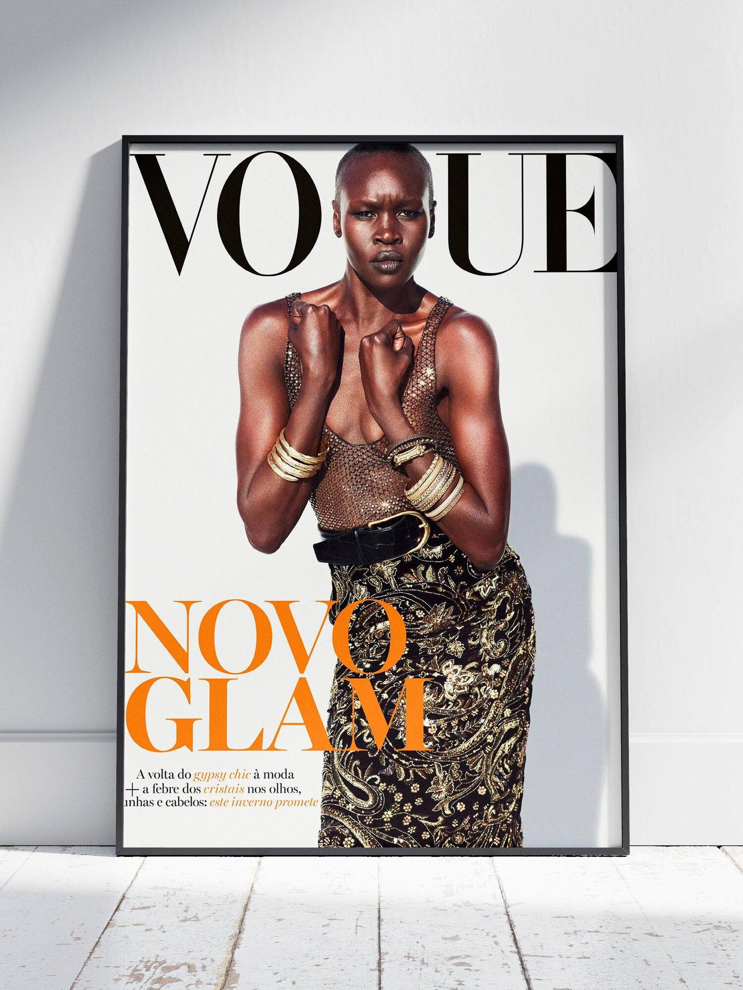 Плакат на стену для интерьера Алек Век (Alek Wek 2) - Постер по модели, бренду и моде формата A4 (21x30 см)