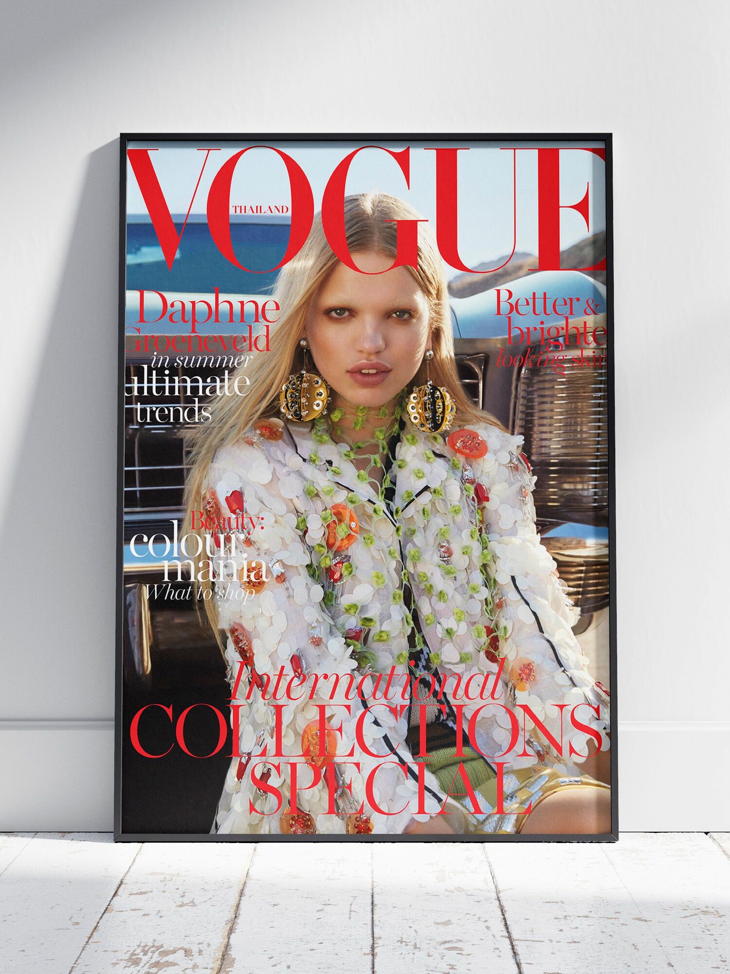 Плакат на стену для интерьера Дафна Груневельд (Daphne Groeneveld 23) - Постер по модели, бренду и моде формата A4 (21x30 см)