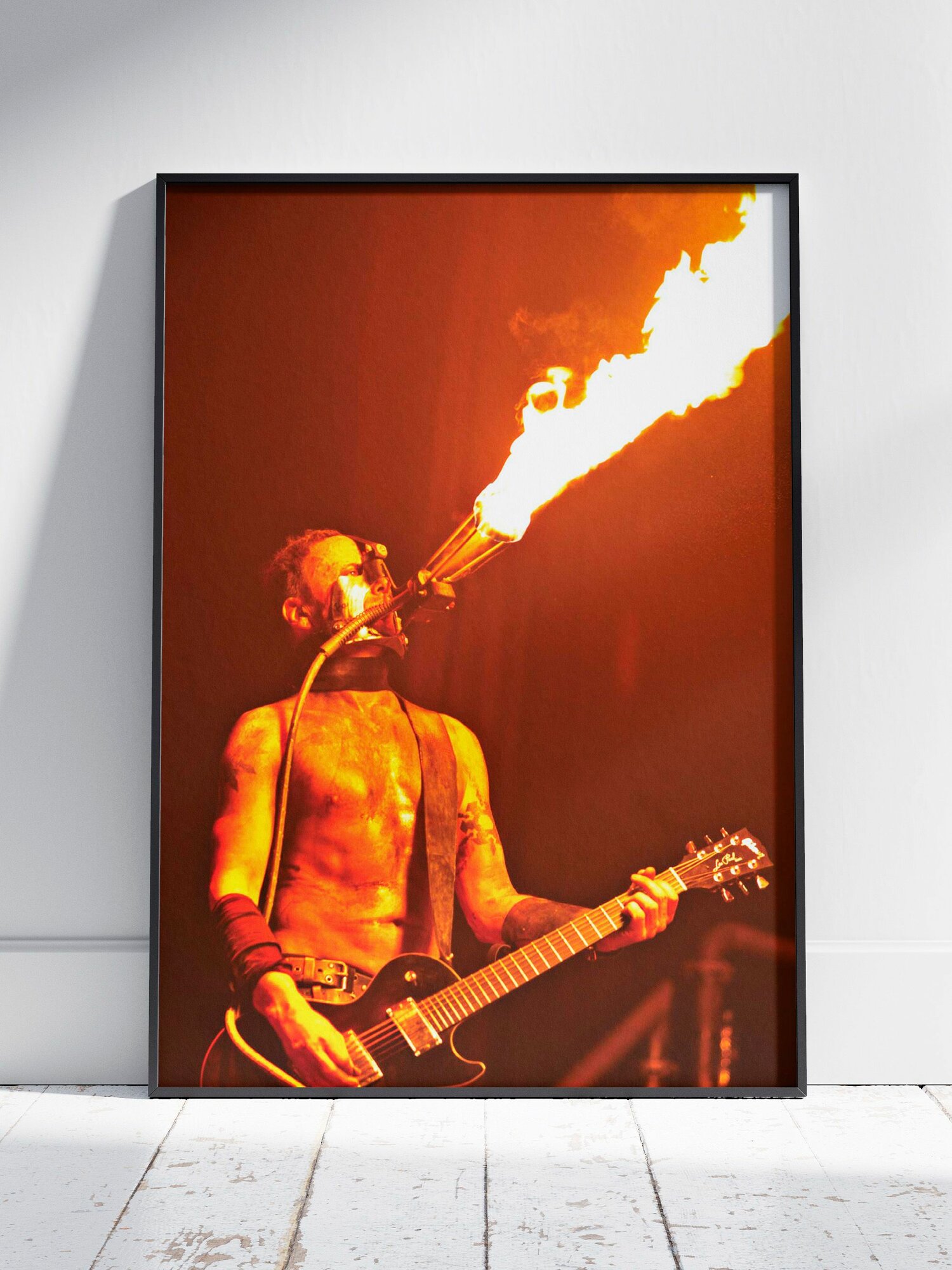 Плакат на стену для интерьера Rammstein (Пауль Ландерс - Paul Landers 6) - Постер по музыке и артисту формата A4 (21x30 см)
