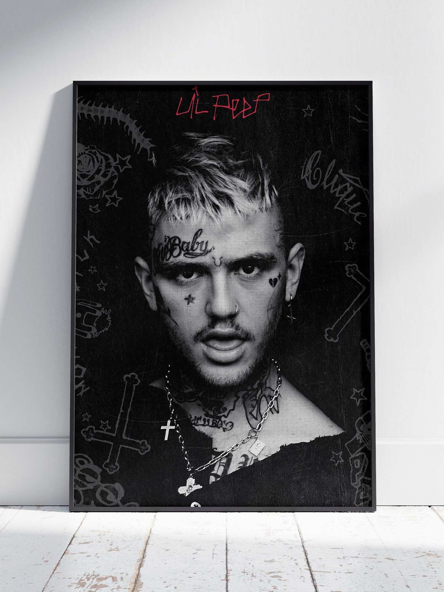 Плакат на стену для интерьера Lil Peep (Лил Пип 7) - Постер по музыке и артисту формата A4 (21x30 см)