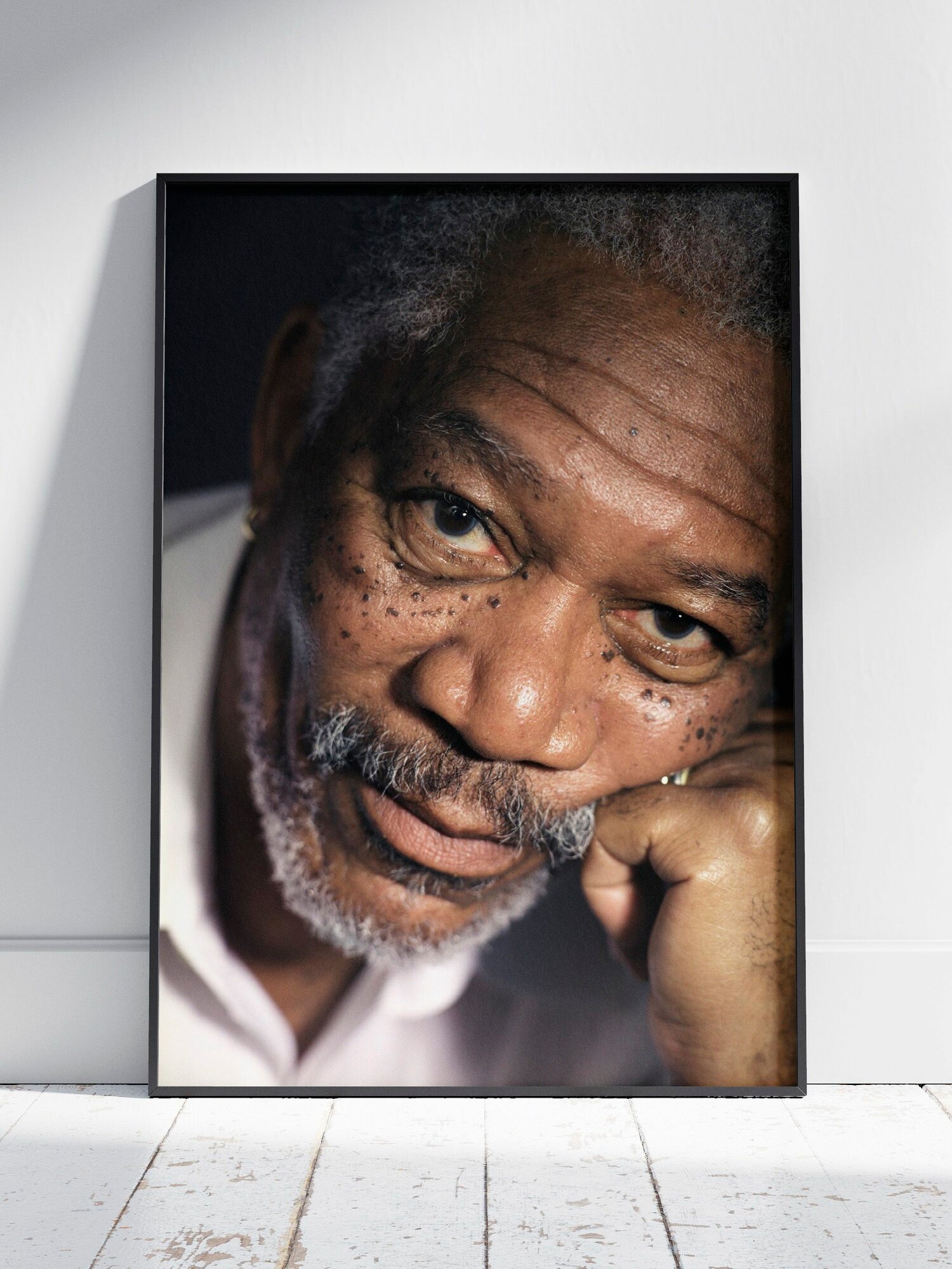 Плакат на стену для интерьера Морган Фримен (Morgan Freeman 5) - Постер по актеру фильма, кино, сериала формата A4 (21x30 см)