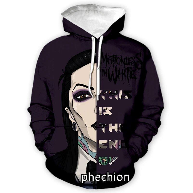 Свитшот phechion с принтом Motionless in White, 2XL, LMXQH20241795F