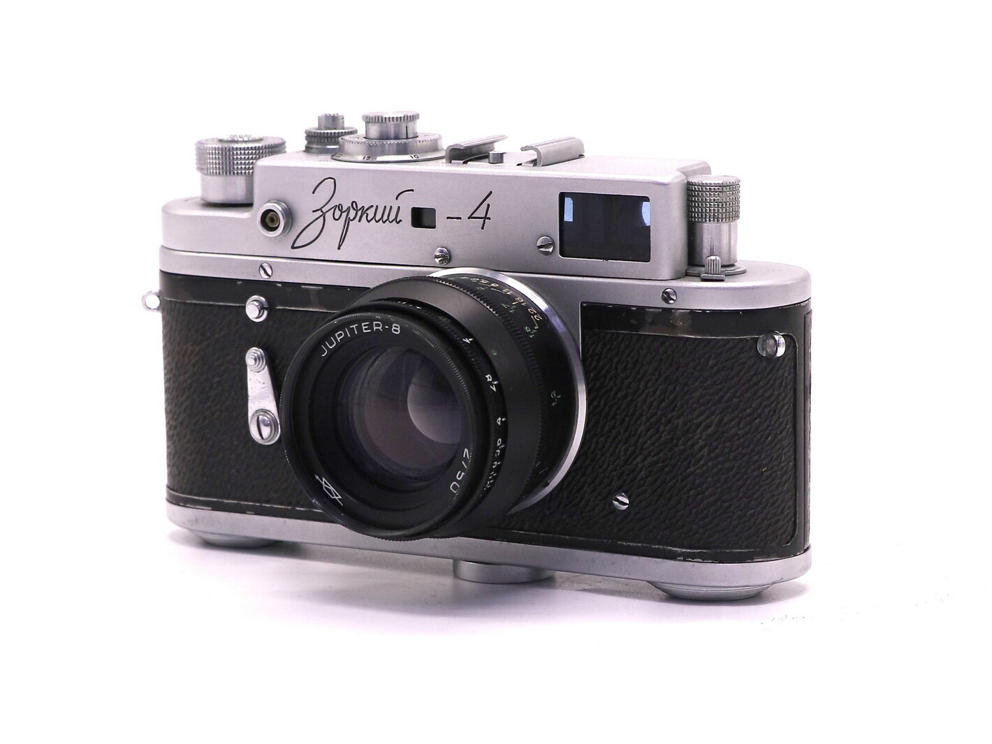 Фотокамера Зоркий 4 + Юпитер-8 black (СССР, 1973г.)