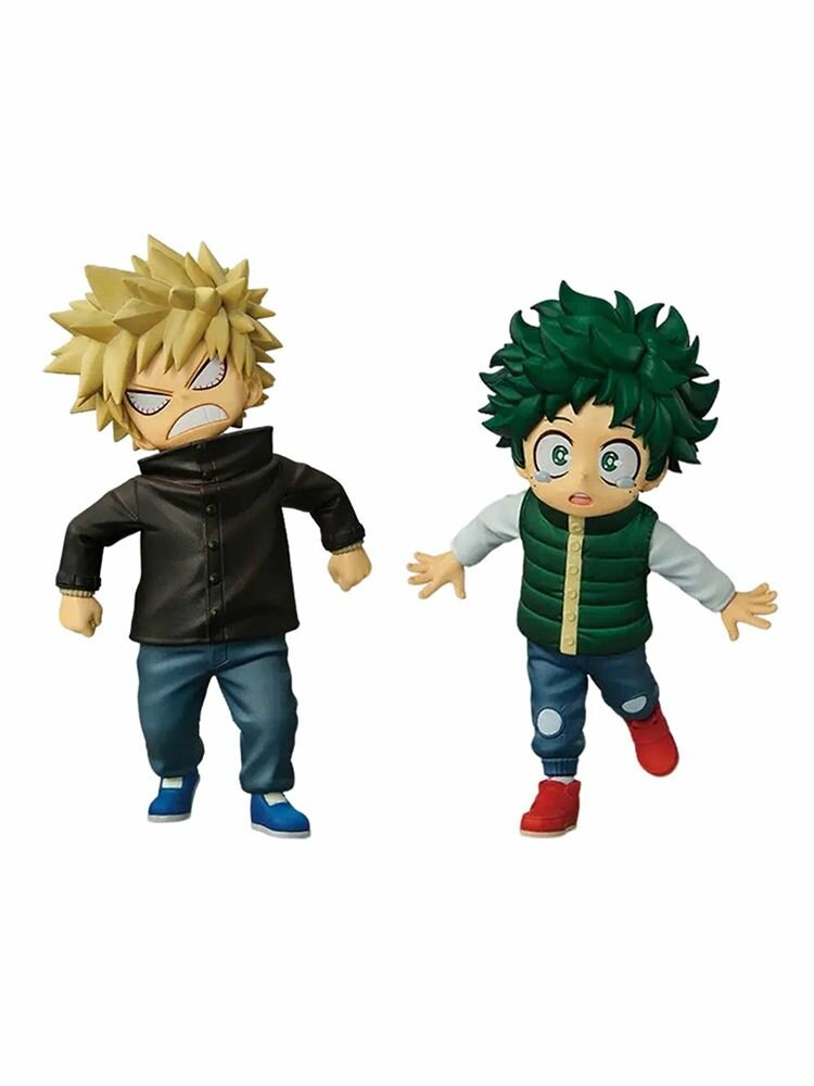 Фигурок Моя геройская академия, Бакуго Катсуки, Изуку Медория/My Hero Academia Bakugou Katsuki figure cute Q version Midoriya Izuku action figurine(2pcs,11cm) for fans Gifts