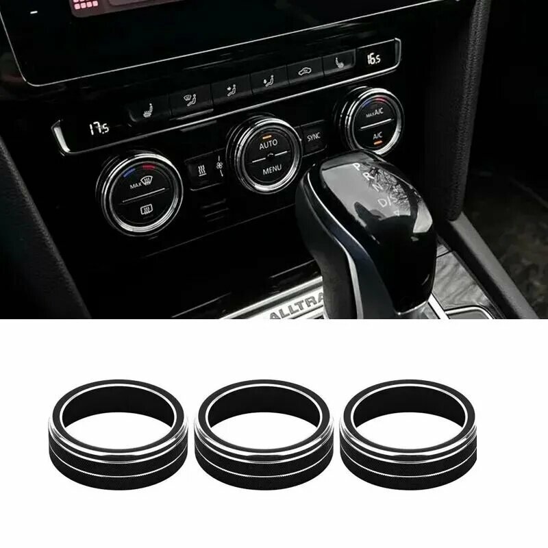 3 шт./набор накладки на ручку кондиционера автомобиля, наклейки для Volkswagen VW Golf 7 MK7 2014-2020