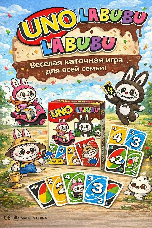 Настольная игра "Уно", для всей семьи, для 2-10 человек, от 8 лет, развитие внимания,