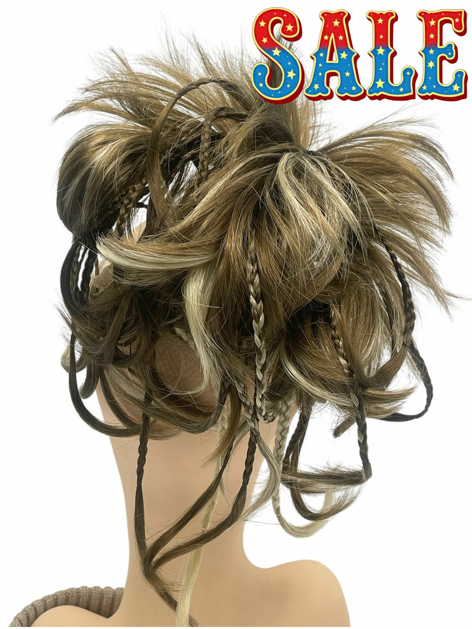 Best Wigs Короткий шиньон на крабе моделируемый с косичками