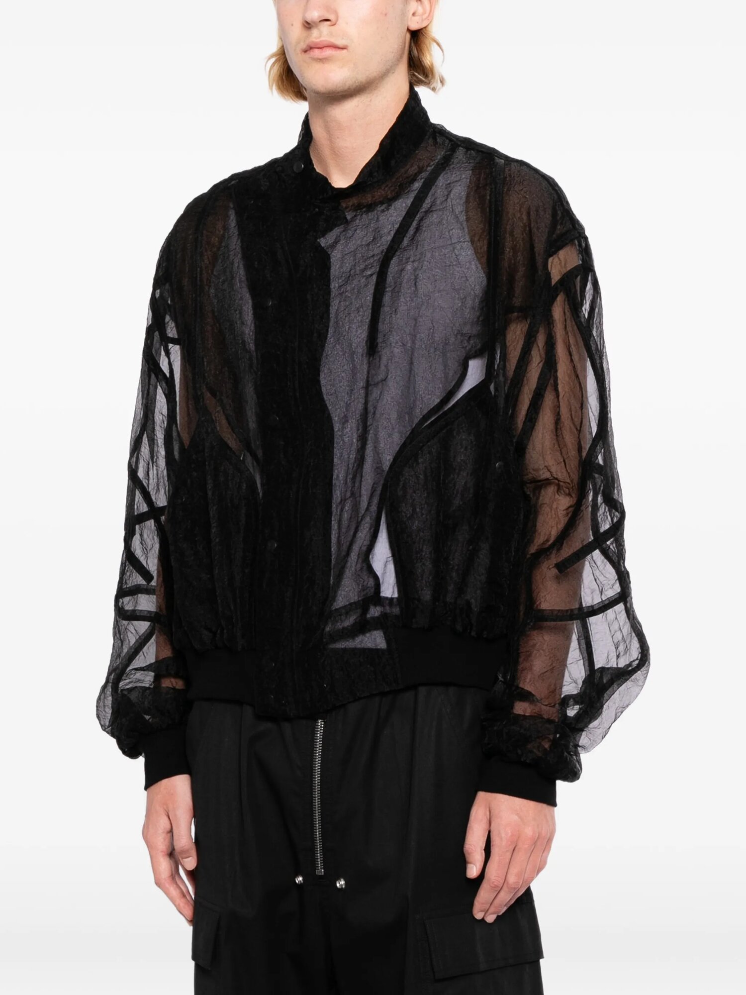 Куртка Julius Sheer panelled jacket, размер 2, black/black — фото 1