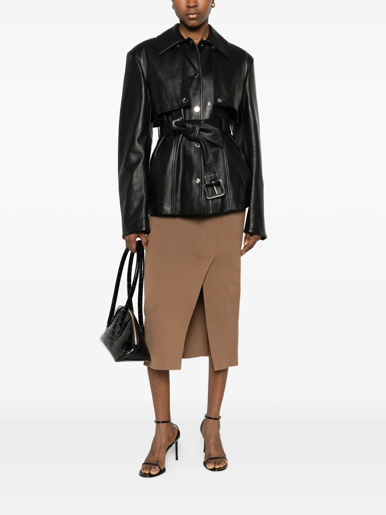 Юбка Arovescio Brown midi skirt, размер 42 — фото 1