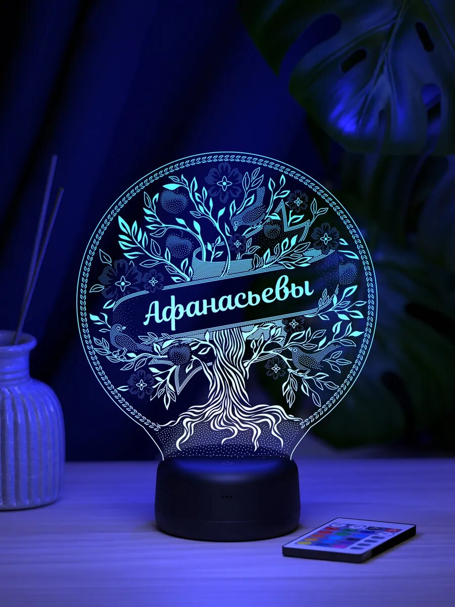 Ночник «Афанасьевы - фамильное древо»