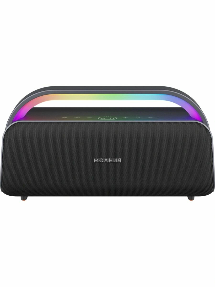 Колонка порт. Ural Молния Кварк черный/серый 240W 1.1 BT/3.5Jack/USB-C 10м 8000mAh (без. бат) (урал М