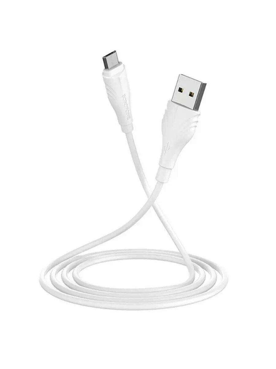Кабель Borofone BX18 Optimal MicroUSB 1M White