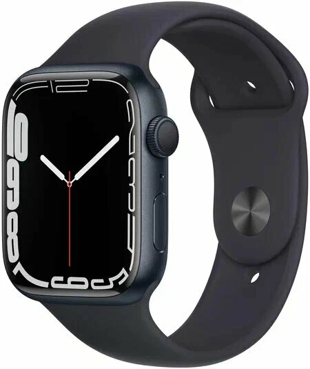 Smart watch эпл вотч Series 7 41 мм Aluminium Case спортивный ремень GPS , смарт часы мужские/женские, полуночный синий