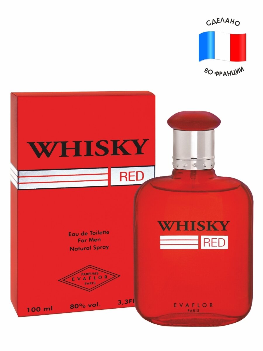 Evaflor/Туалетная вода мужская "Whisky Red", 100 мл/ Французский парфюм, парфюм, мужской, духи, одеколон, туалетная вода, парфюмерия, для мужчин , подарок, франция, сделано во франции, made in france
