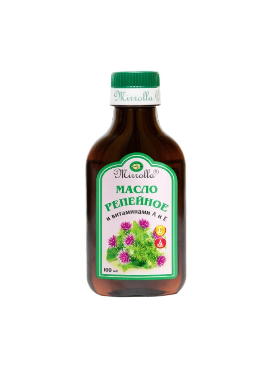 Mirrolla Репейное масло с витаминами А и Е 100 мл 1 шт