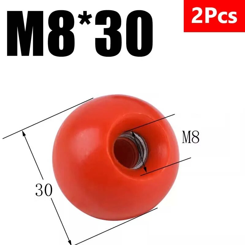 Ручки M8x30mm, 2шт, красные
