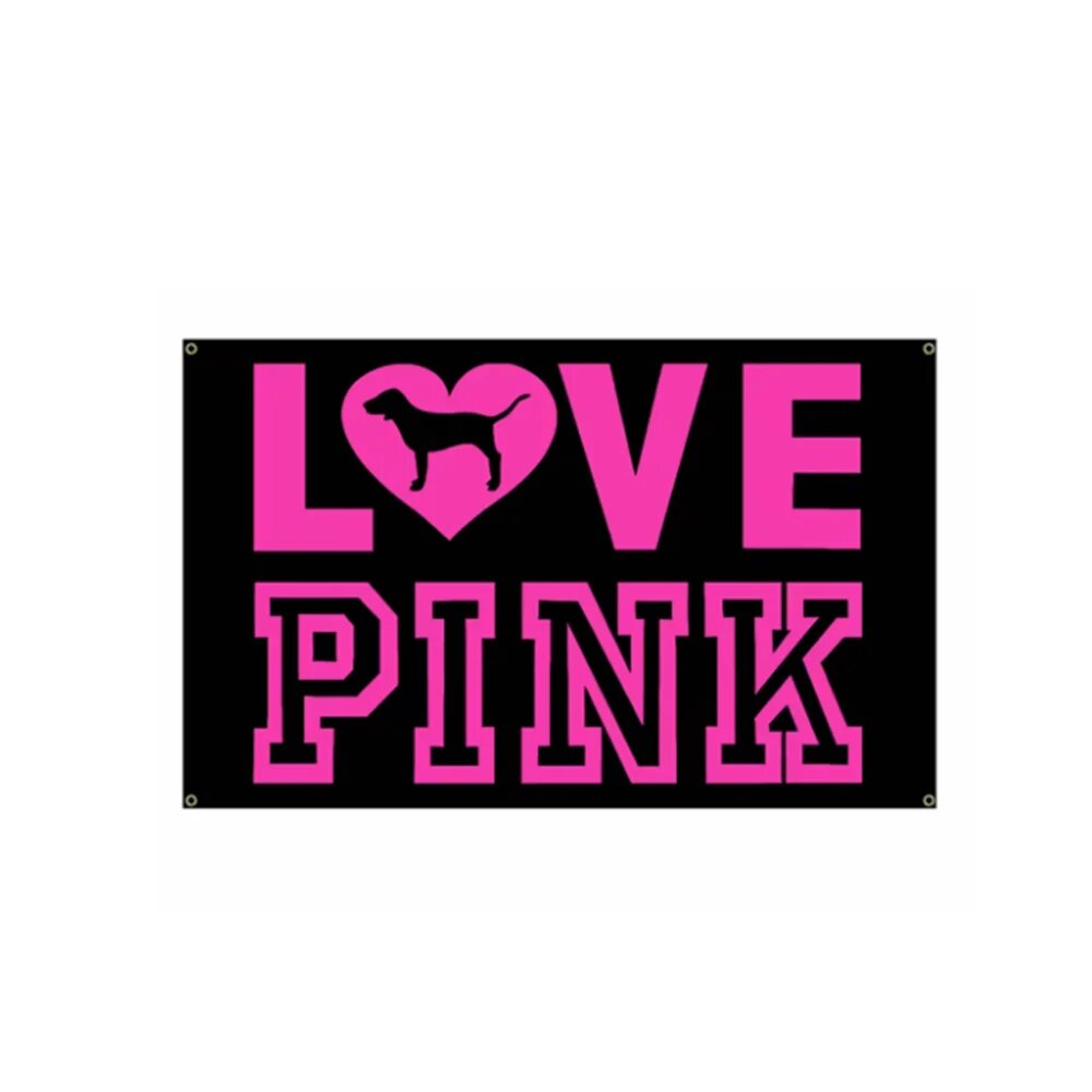 LOVE RINK флаг гобелен розовый 90x150 см