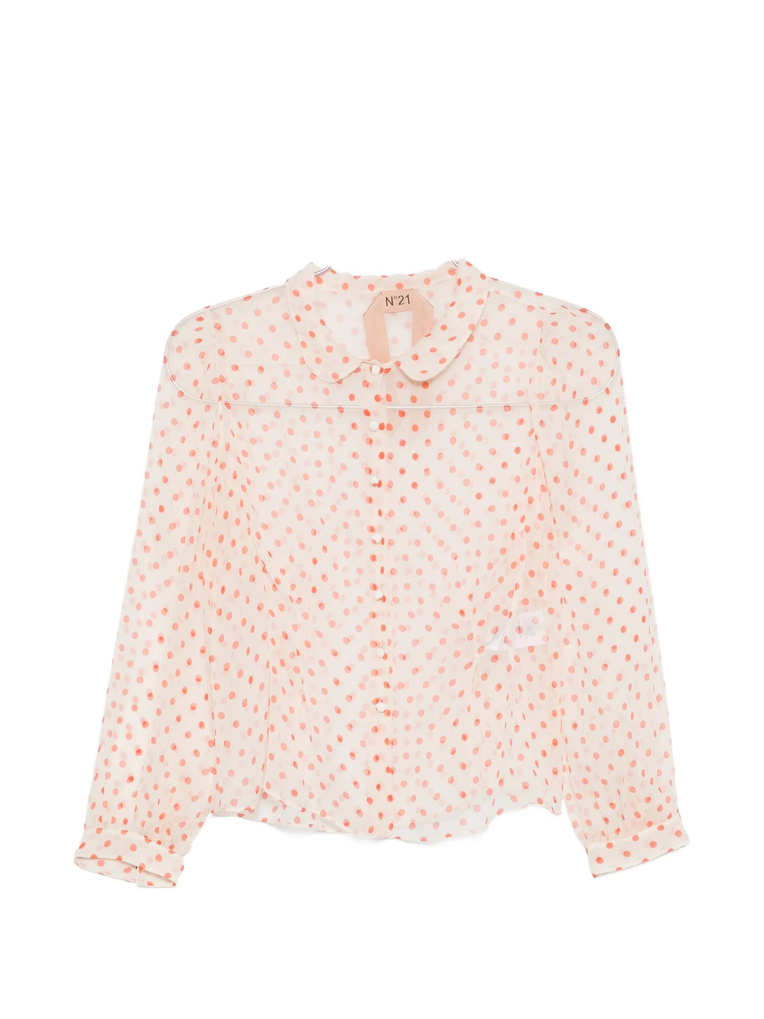 Топ Polka-dot sheer top