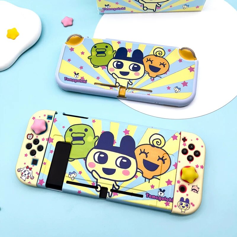 Защитный чехол для Nintendo Switch Lite с легким синим частичным покрытием и розовой звездной накладкой