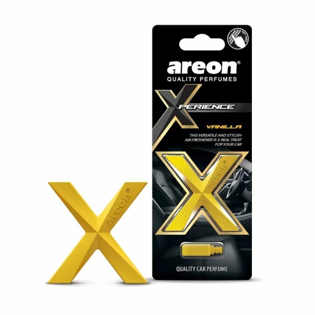 Ароматизатор в машину на дефлектор Areon Xperience Ваниль, сухой освежитель воздуха, желтый, 704-APX-02