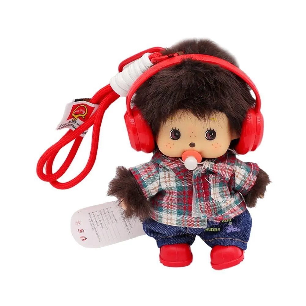 15 см Новый Дисней Monchhichi Kawaii Кукла Плюшевая Игрушка брелок красный