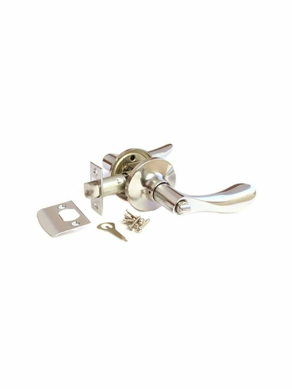Защелка Apecs 0891-03-CR 13257 с фиксатором, ручка кноб, цвет хром, материал ЦАМ, для дверей 35-45 мм, круглая розетка