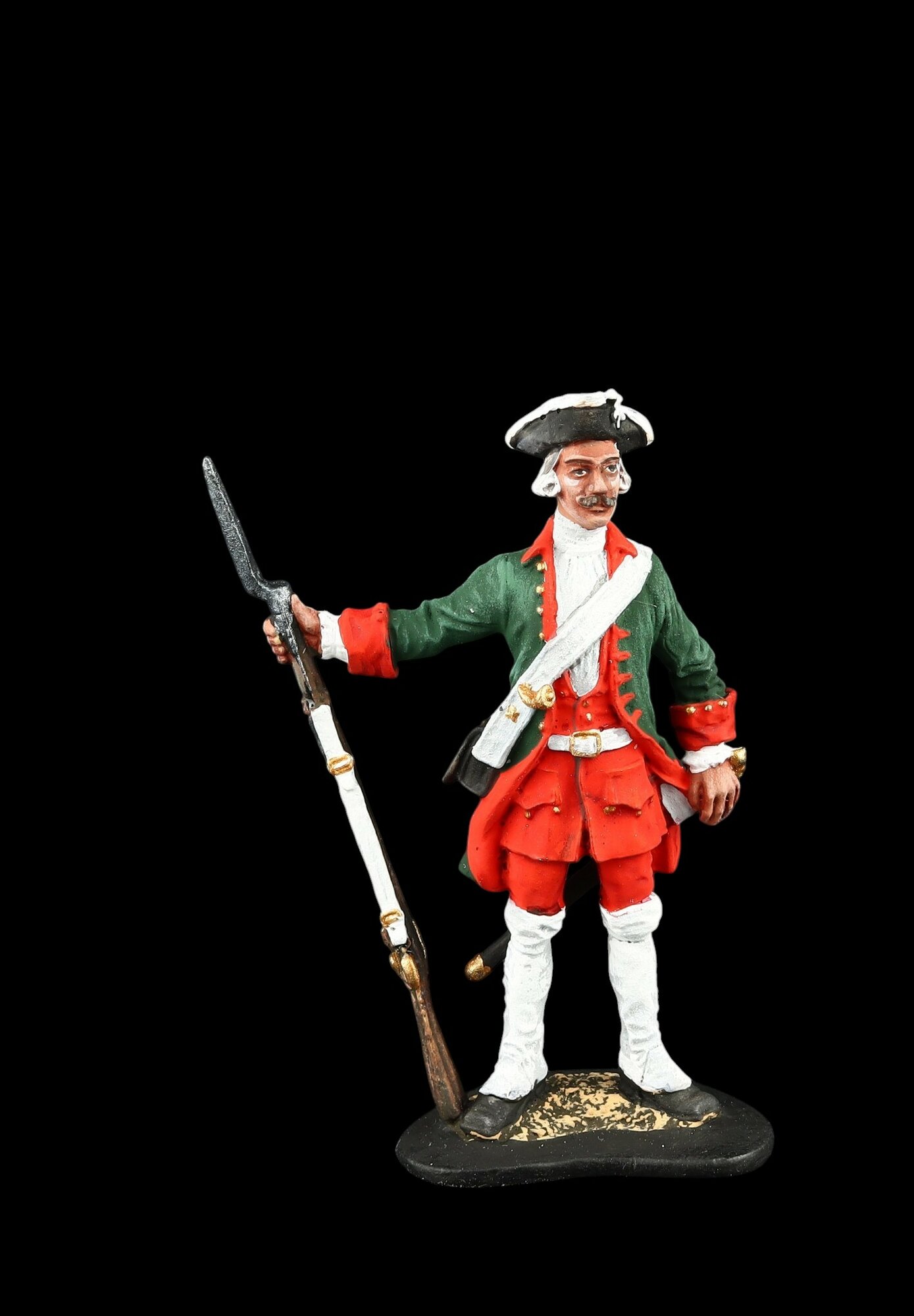 Оловянный солдатик: Фузелёр армейской пехоты. Россия, 1732-42 гг