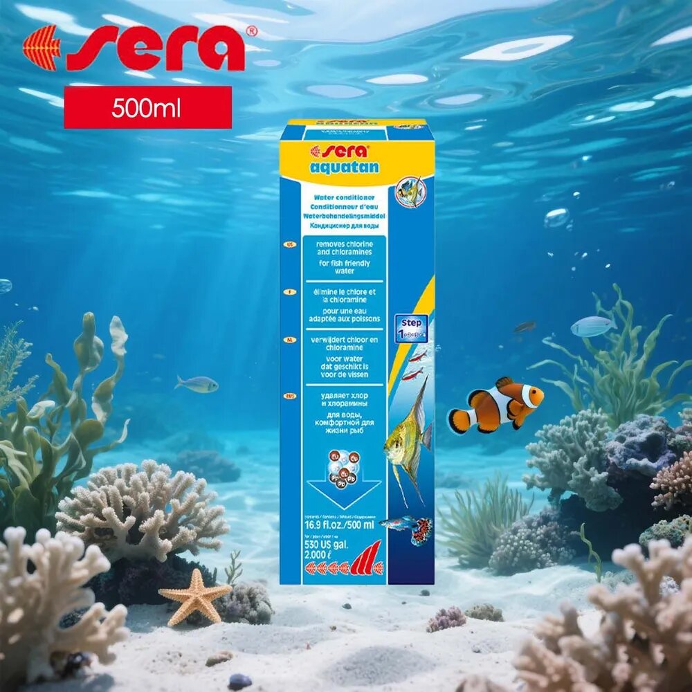 Sera Aquatan Комплексный стабилизатор качества воды для аквариума 500ml