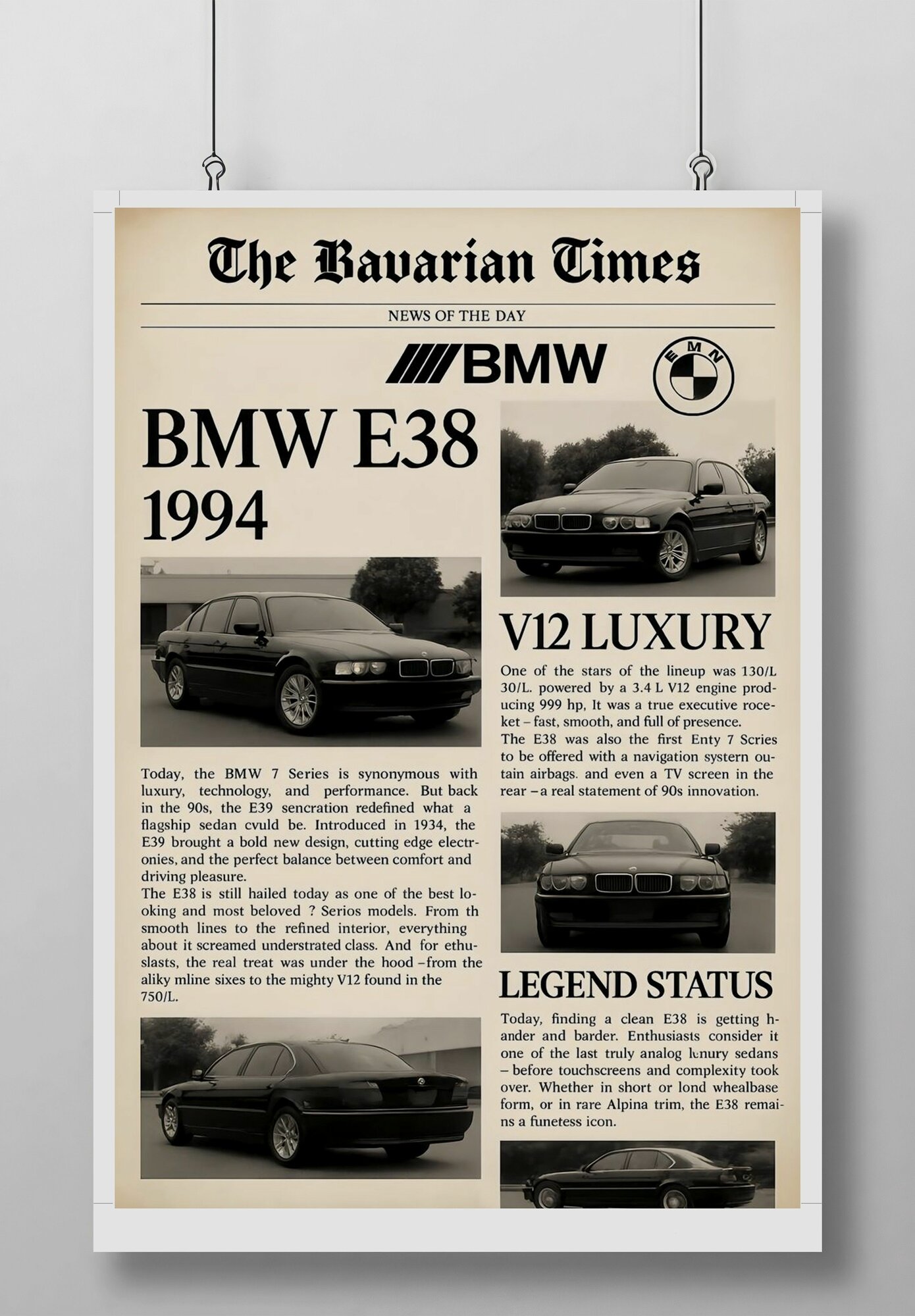 Постер / Плакат БМВ Эстетика (BMW)