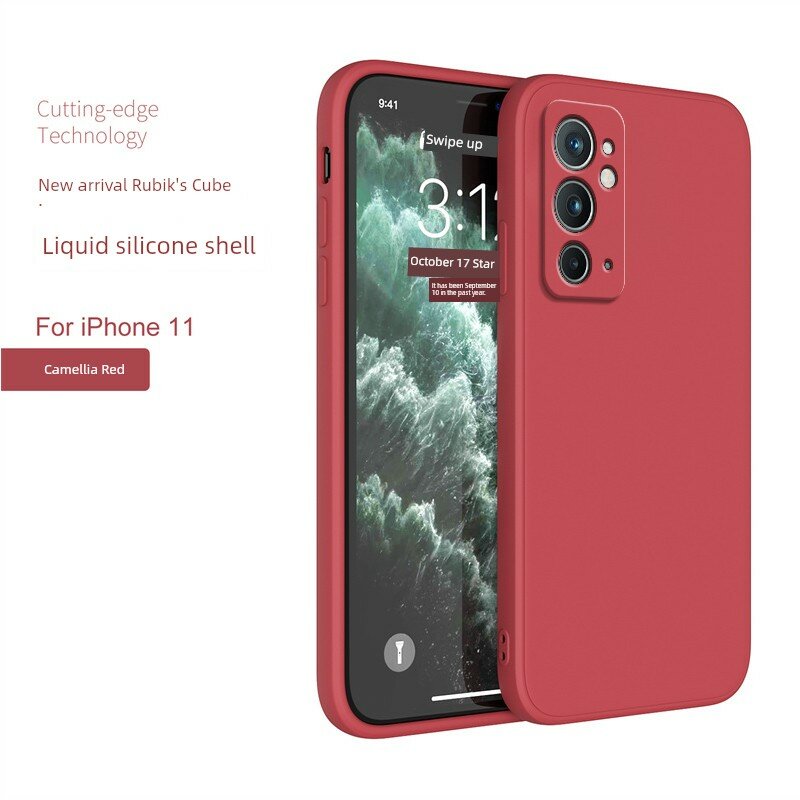 Силиконовый чехол для OnePlus 9 RT, цвет Розовый камелия, с шнурком и полным защитным стеклом - премиум-комплект