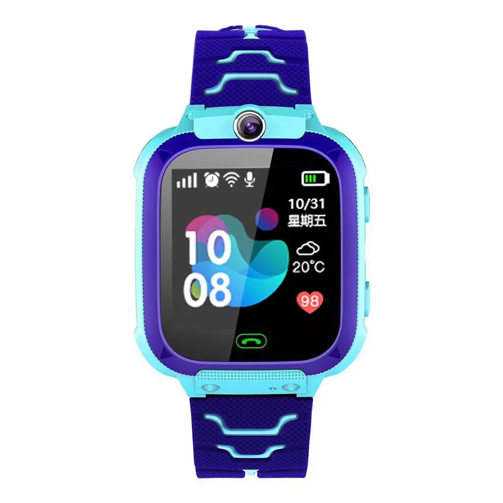 Milochic Смарт-часы детские S9 синие с Bluetooth и сенсорным экраном