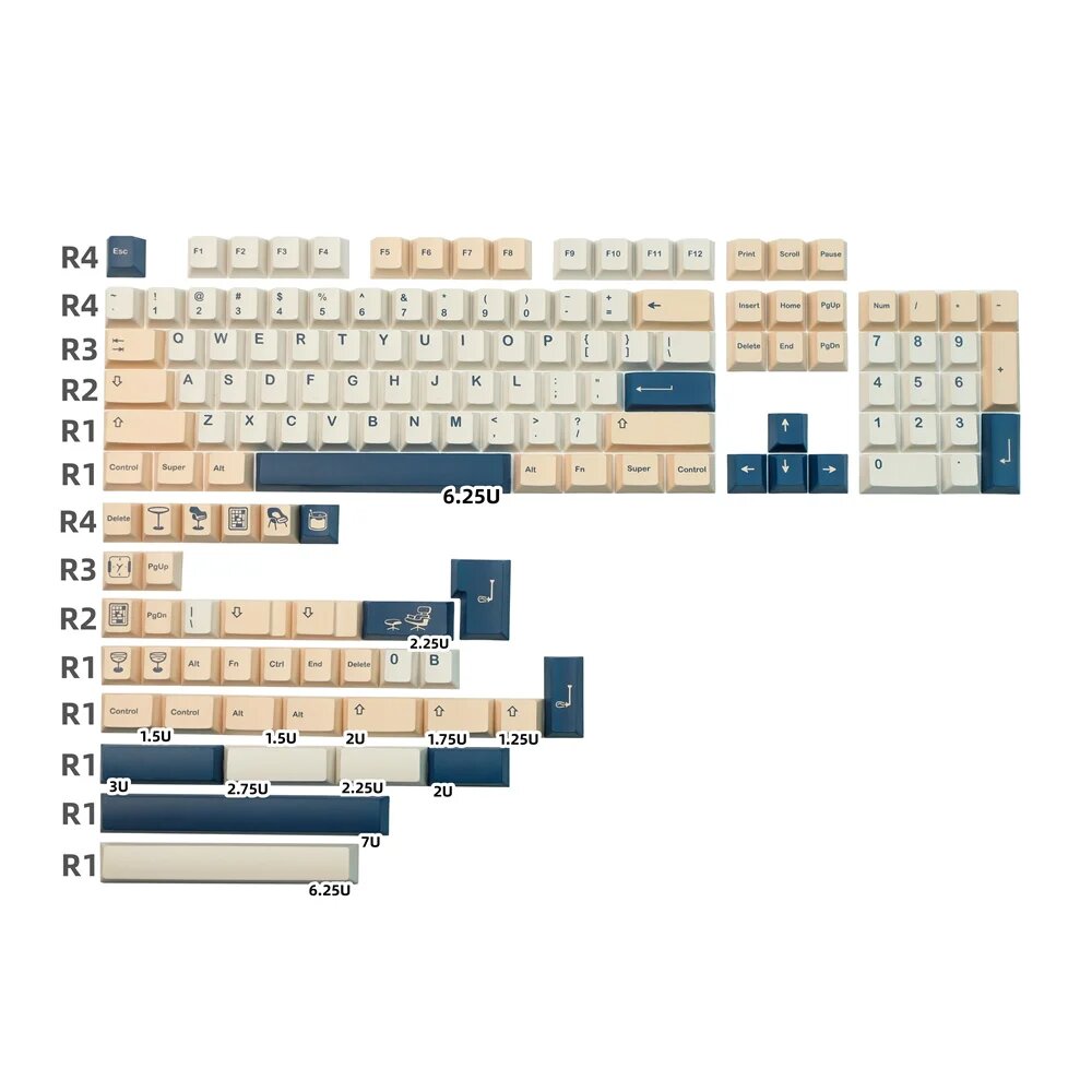 GMK Birch PBT Клавиши для механической клавиатуры
