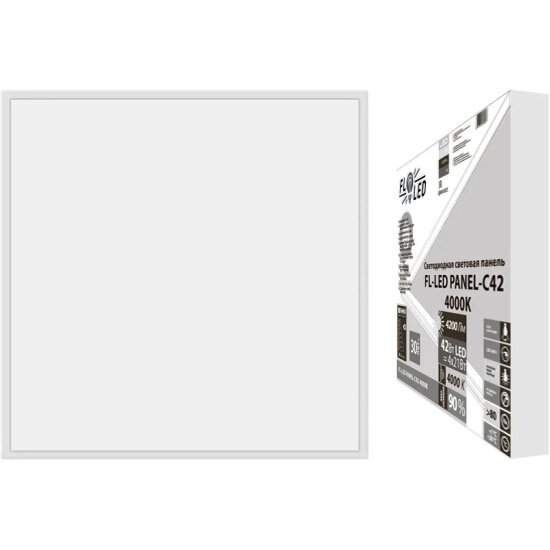 Потолочная панель Foton Lighting Foton FL-LED PANEL-C42 White 4000K 595*595*25мм 42Вт 4200Лм 220-230В