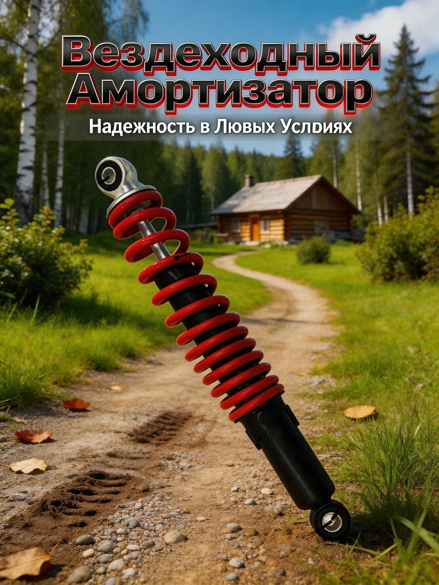 Амортизатор 320 мм, универсальный элемент подвески для квадроциклов, багги и внедорожников, повышает комфорт и устойчивость при бездорожье