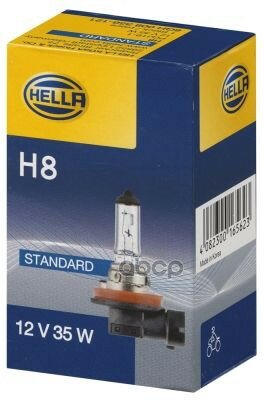 Лампа HELLA галогеновая H8 PGJ19-1 35W HELLA арт. 8GH 008 356-121