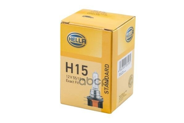 Лампа накаливания, H15 12V 55/15W HELLA арт. 8GJ168119-001
