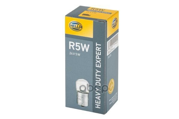 Лампа 24V W5W 5W BA15s HELLA 1 шт. картон 8GA 002 071-261 HELLA арт. 8GA 002 071-261