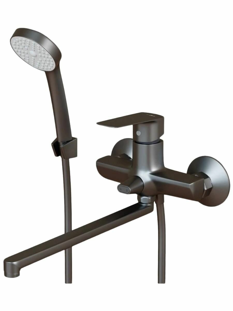 Смеситель для ванны и раковины 35k MIXLINE ML15-02GR графит