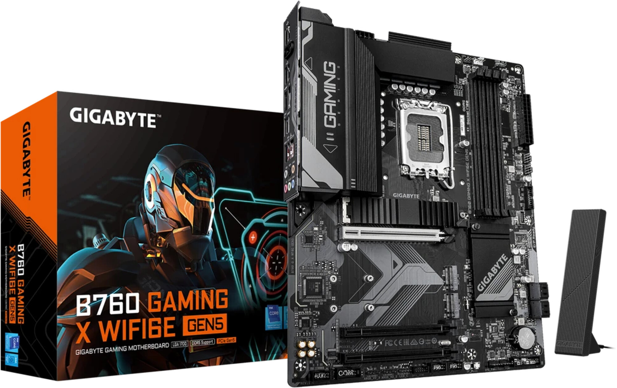 Материнская плата GIGABYTE B760 GAMING X WIFI6E GEN5 (LGA1700/B760/4xDDR5/3xPCI-Ex16/3xM.2/SB7.1/WIFI/GLAN/DP/HDMI/ATX)