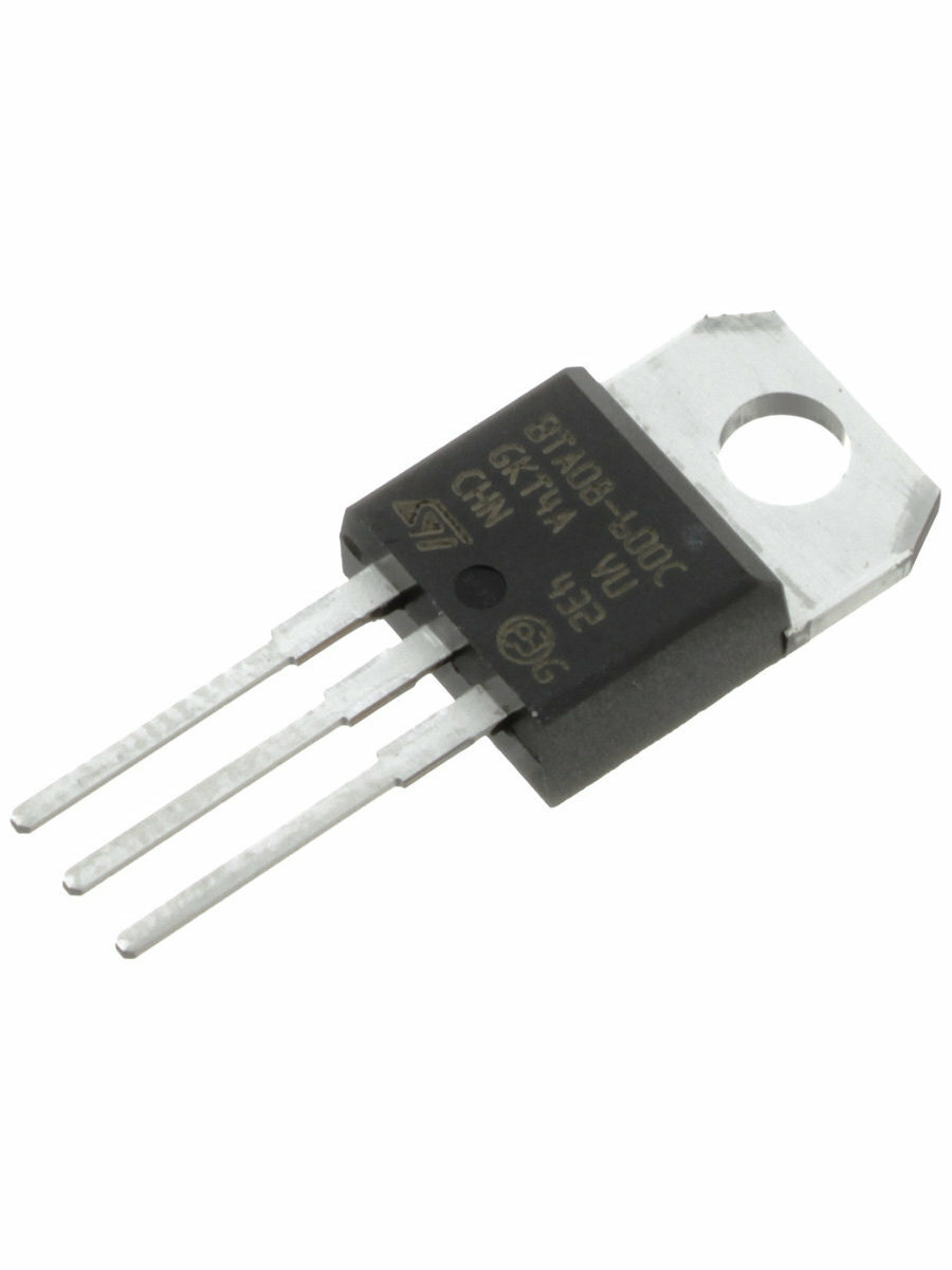 Симистор BTA08-600CRG TO-220AB STM (8А 600В 25мА 4Q)