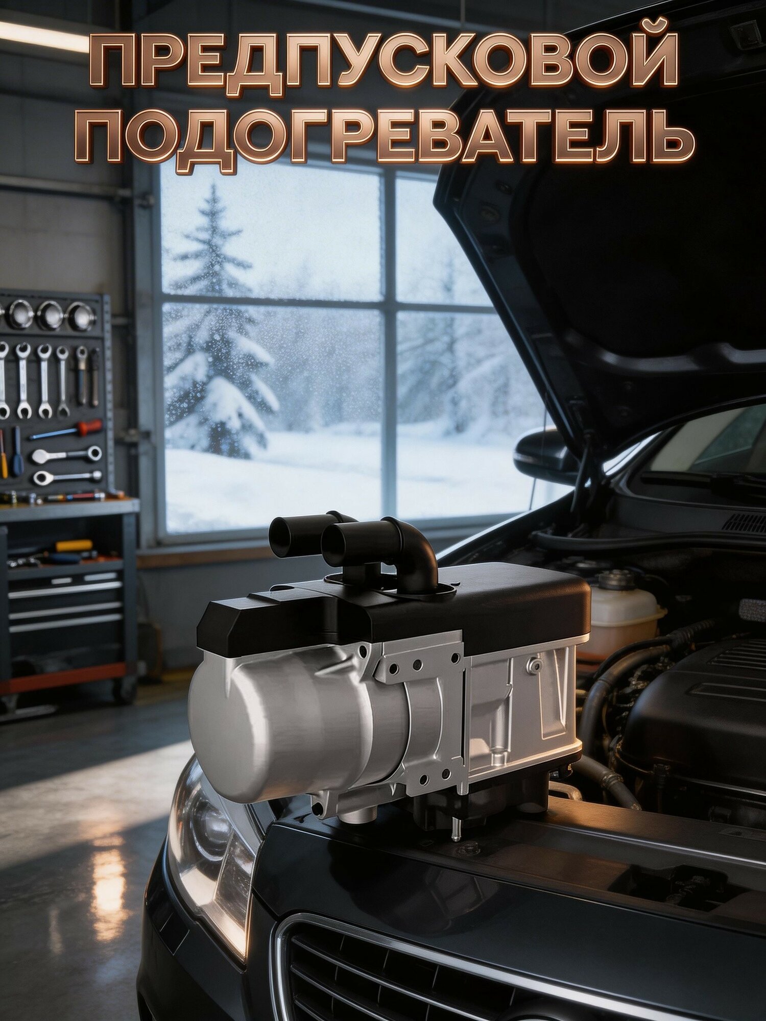 Подогреватель предпусковой 12В 5000 Вт для прогрева двигателя — жидкостный подогреватель для фургонов и седанов