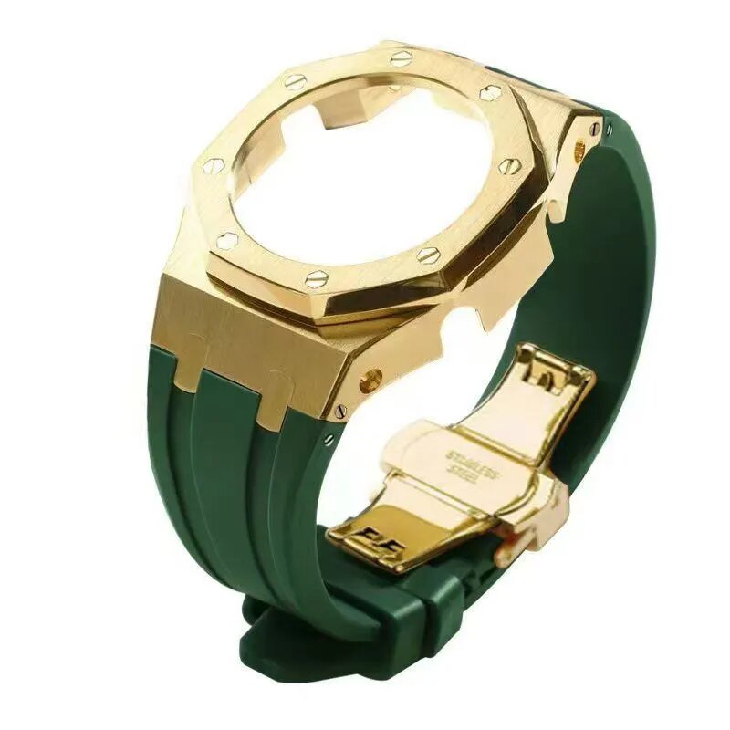 Gen4 Комплект модификации для Casio GA2100 GAB2100, Каучуковый ремешок + рамка ободка корпуса для GA2110