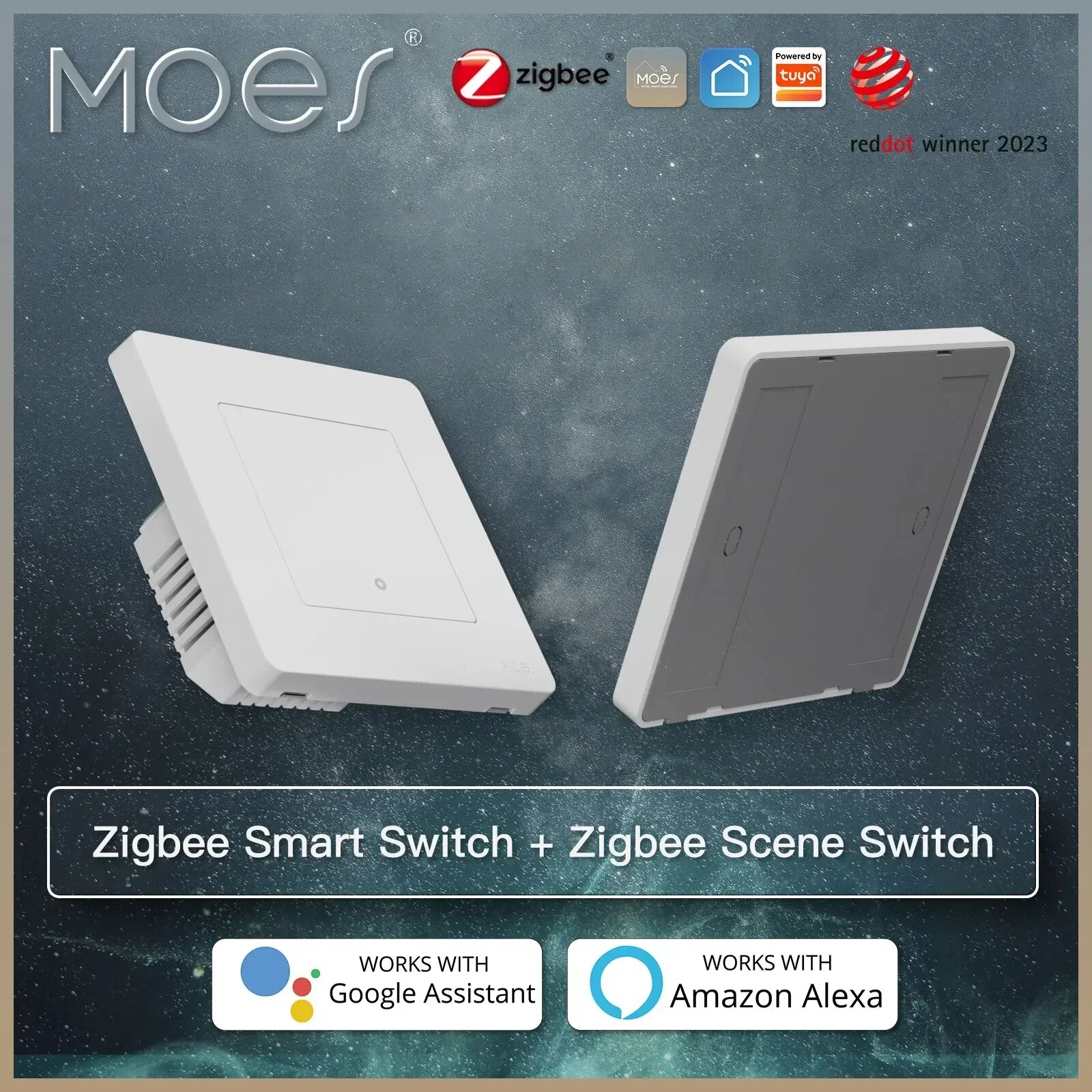 MOES ZigBee 3 gang master switch — фото 1