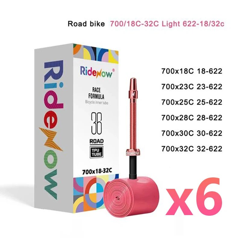 Камера велосипедная RideNow 700x18-32C 6шт с Presta