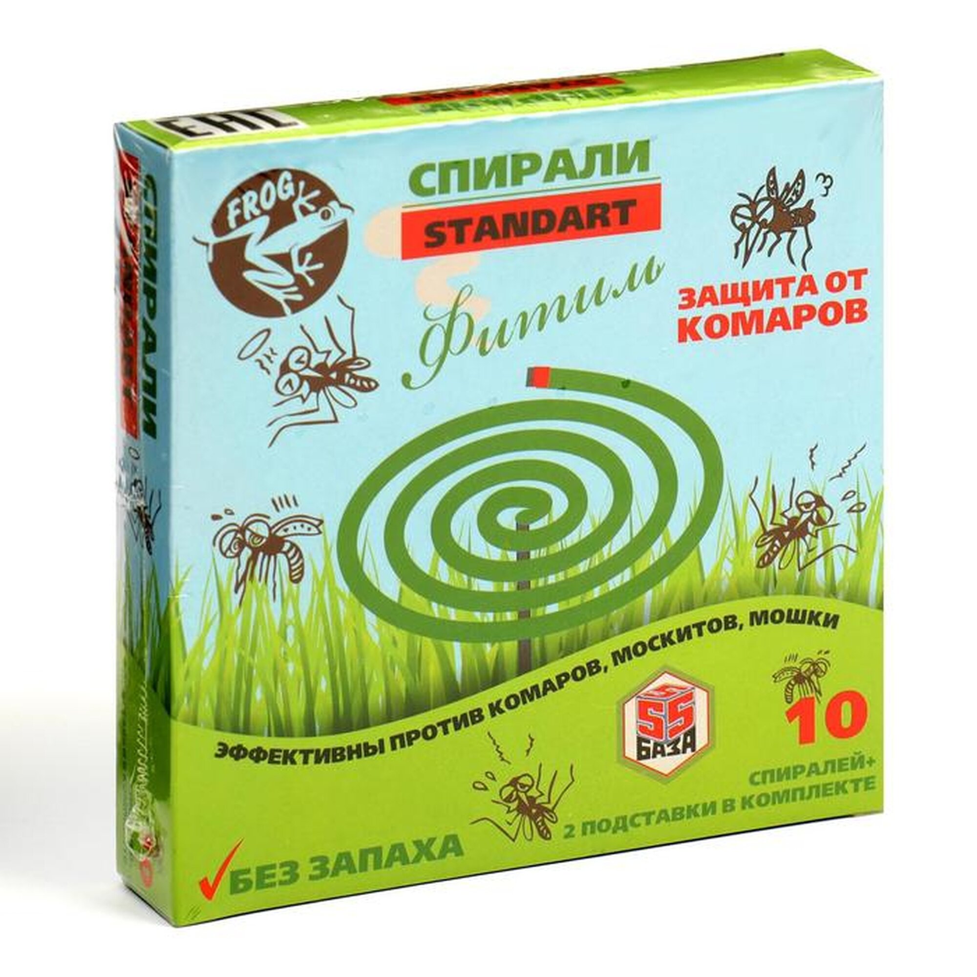 Спирали от комаров Стандарт "Frog", для улицы, набор 10 штук
